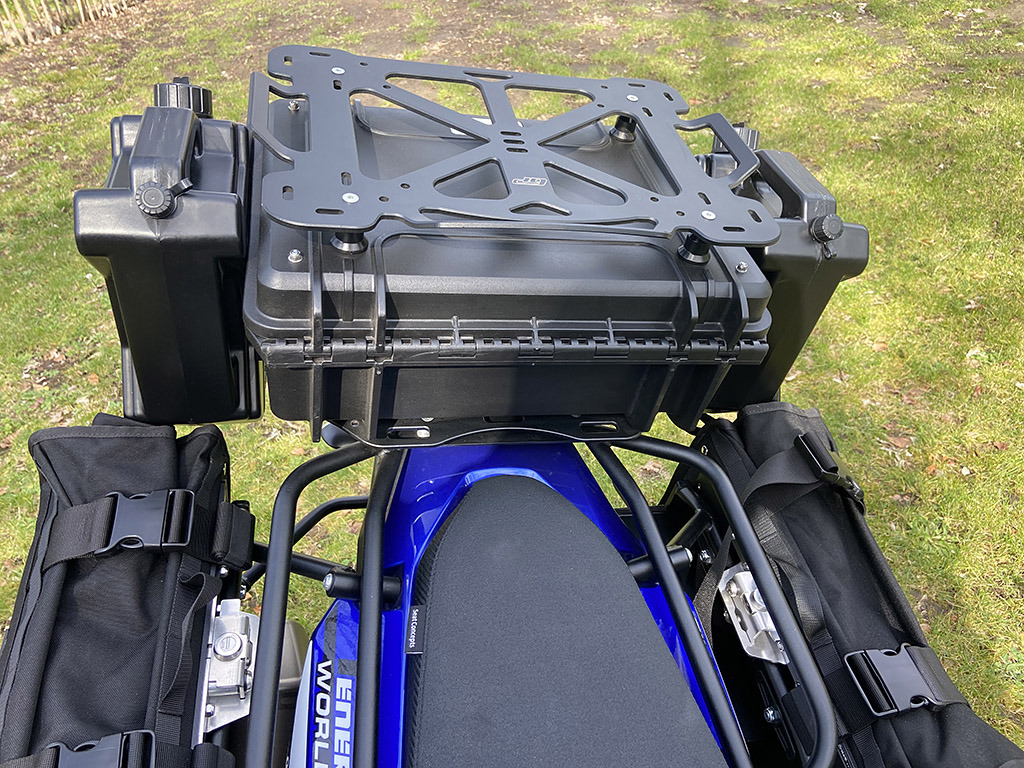 OVERLAND RIDER PELICASE TOP BOX WITH INTEGRATED FUEL/WATER CARRYING ...